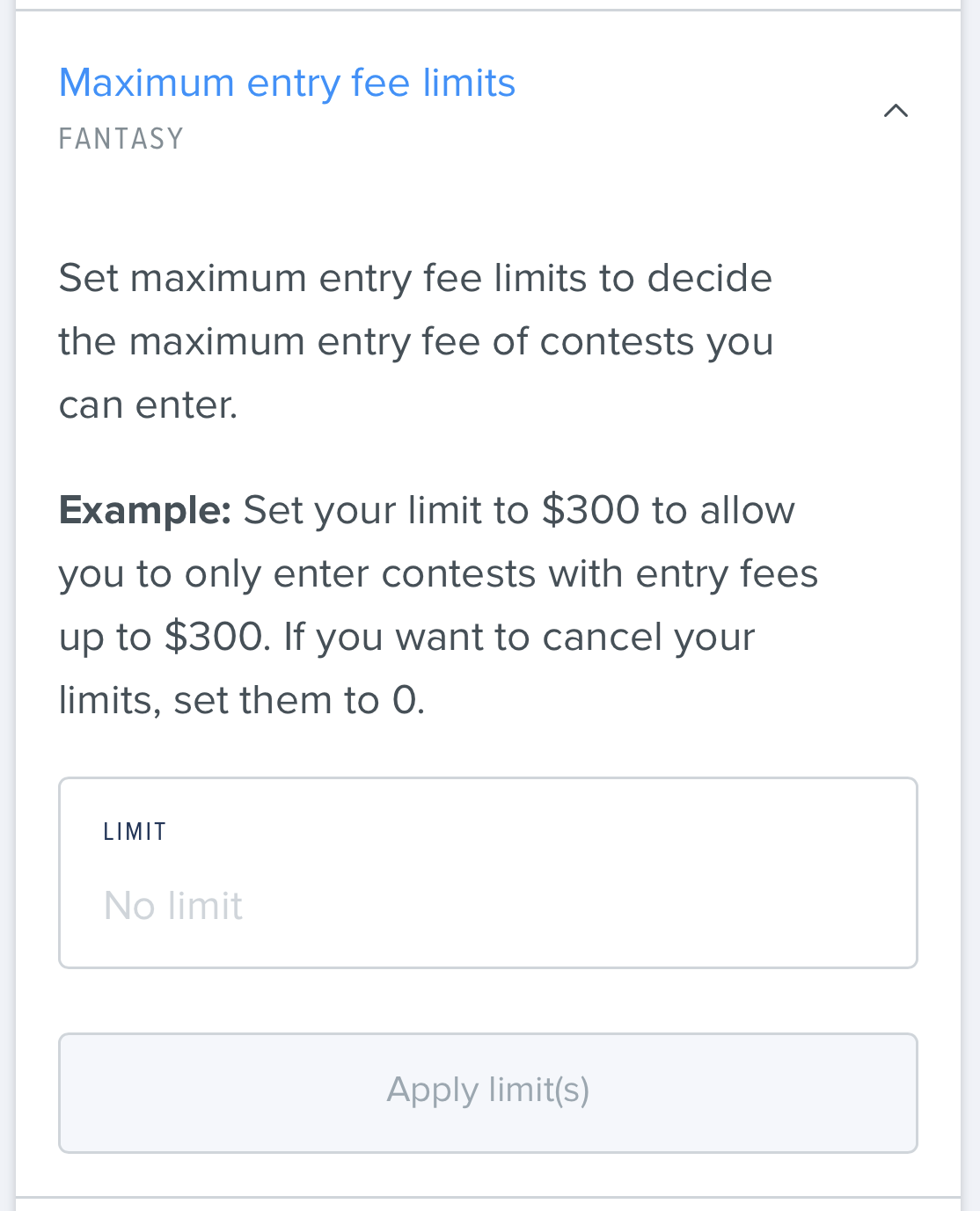 How do I set account limits on FanDuel?