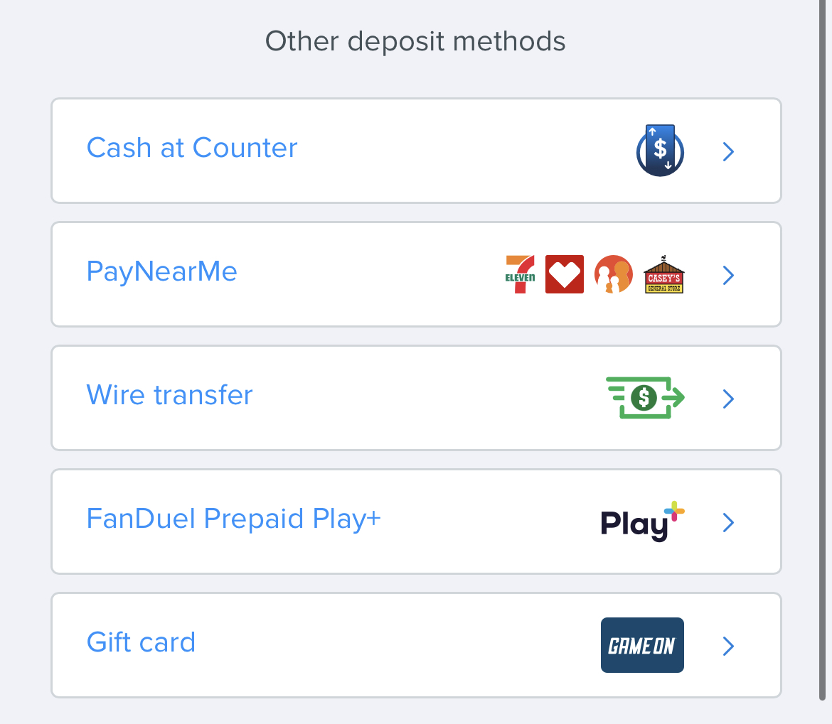 What payment methods can I use for deposits and withdrawals on FanDuel?