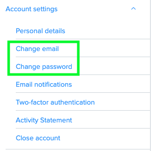 How do I change my FanDuel password or email?