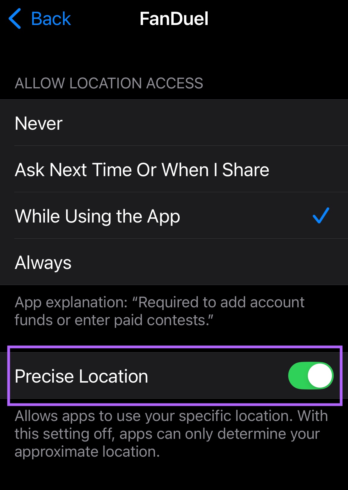 FanDuel Location Troubleshooting Tips