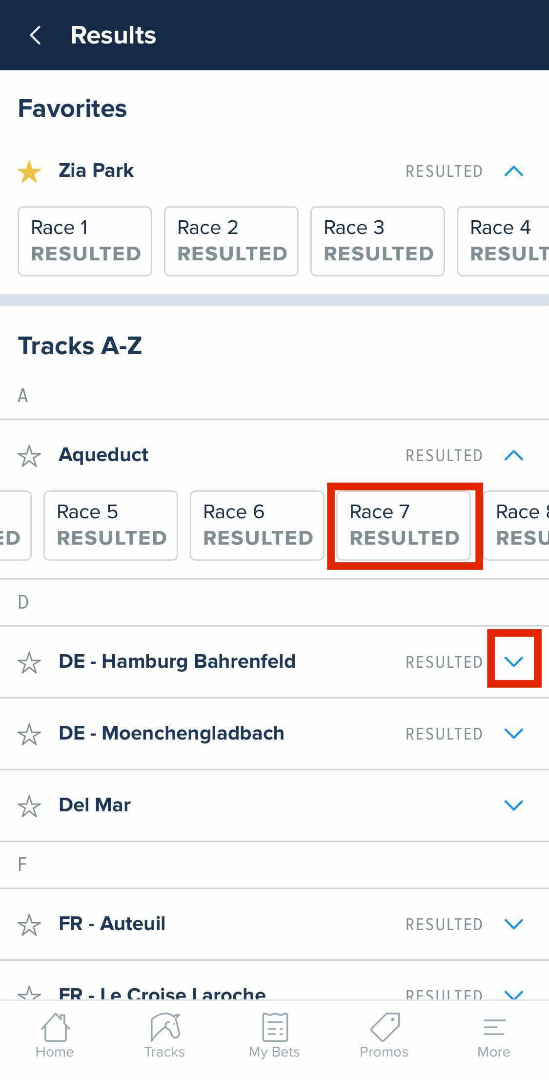 How do I view race results?