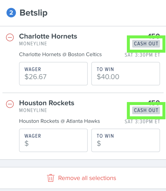 What is the Cash Out Feature?