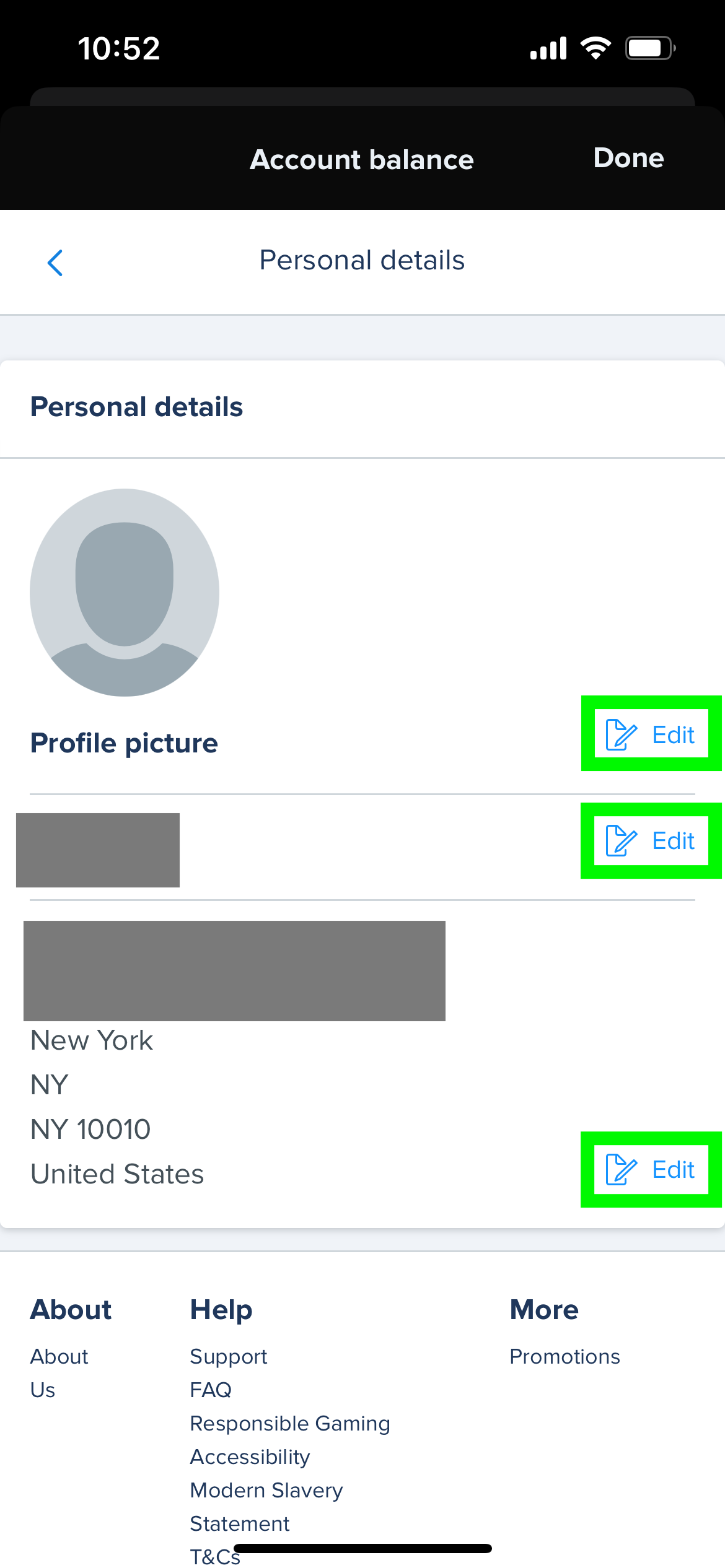 How do I change my mailing address on FanDuel?