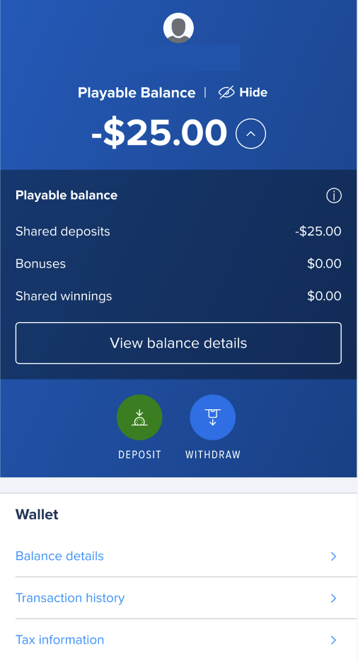 Insufficient funds with FanDuel