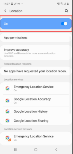 How do I share location data on Android Chrome browser?