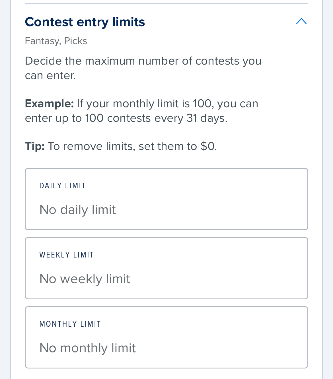 How do I set account limits on FanDuel?