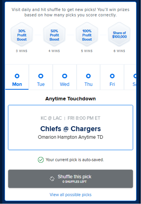 Daily Shuffle with FanDuel