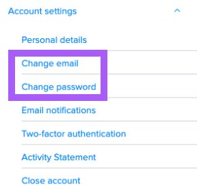 How do I change my FanDuel password or email?