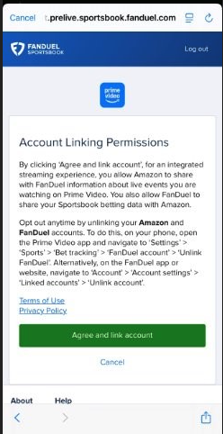 How do I link my Amazon Prime account to FanDuel?